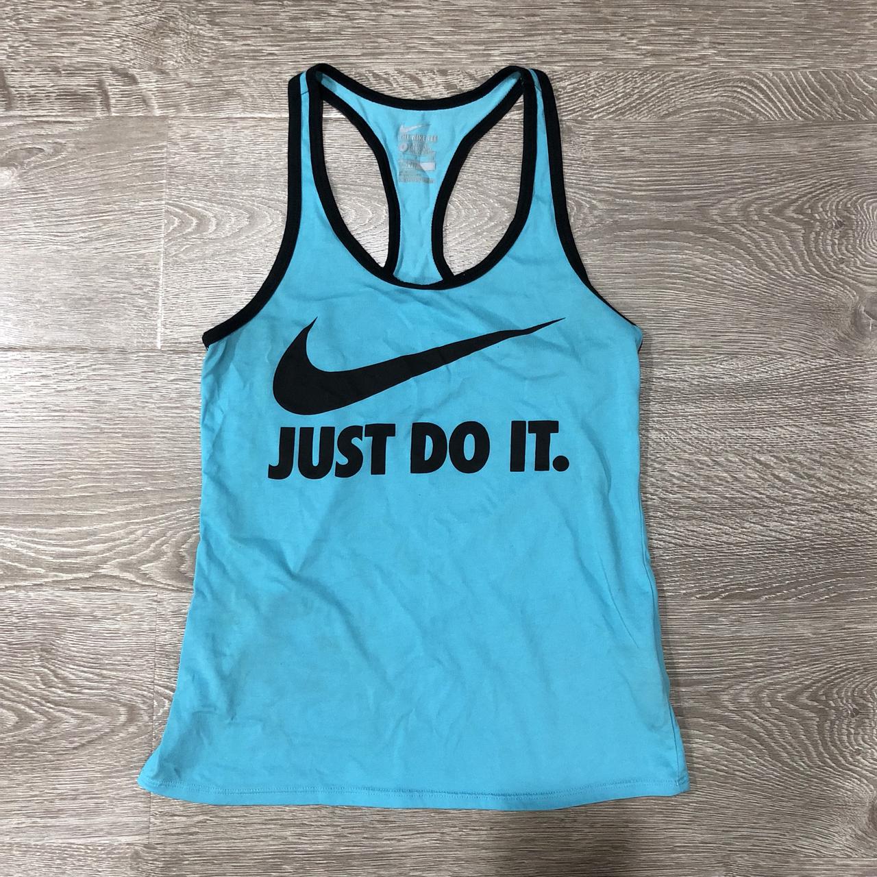 Vintage Nike racerback Tank with swoosh logo size... - Depop