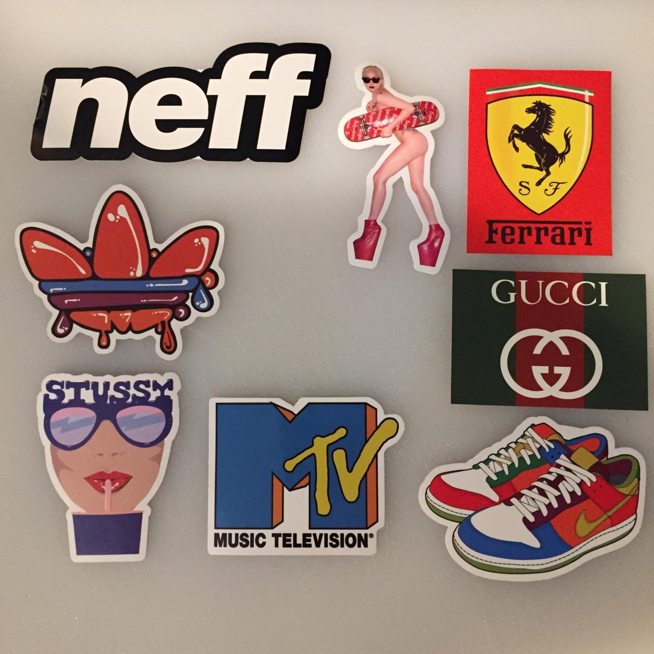 brand name sticker 8 pack #supreme #nike #neff... - Depop