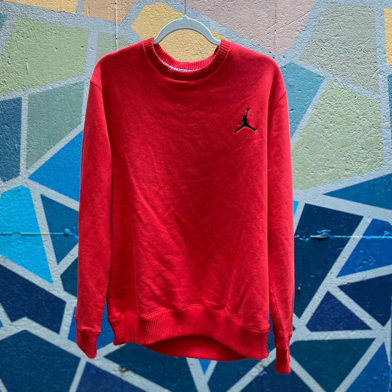Red Crew Sweatshirt, Jordan Brand, Size Large FINAL... - Depop