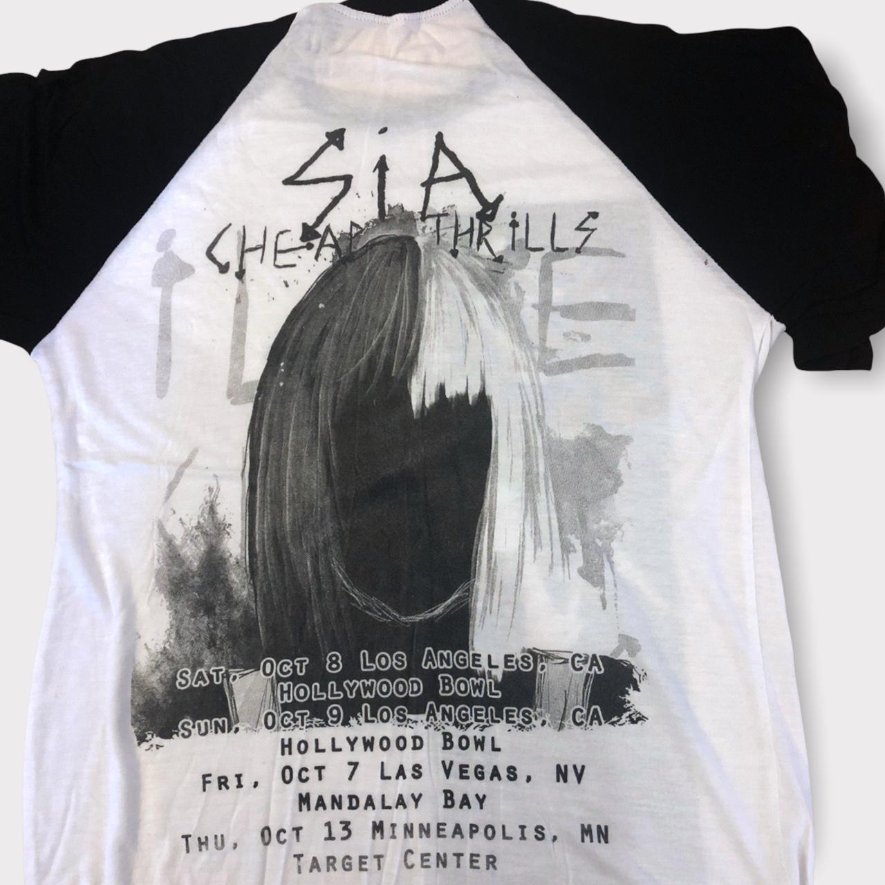 Sia "Cheap Thrills" Tour Merch. White and black Sia... - Depop
