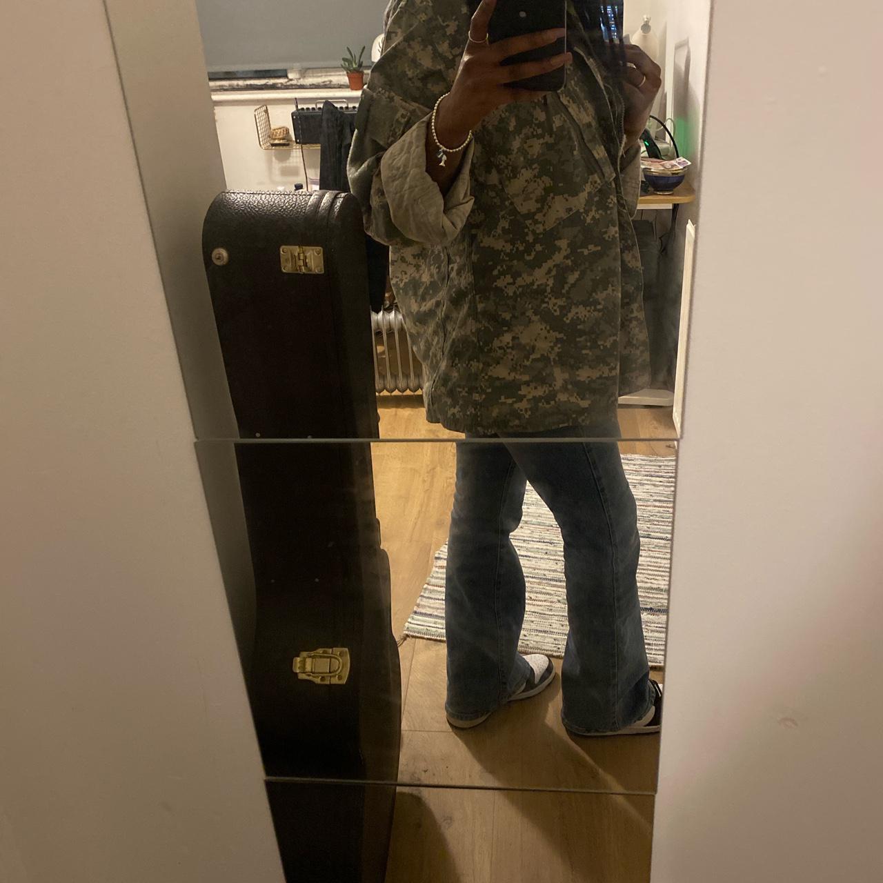 Rare versatile Y2K military oversized double zipper... - Depop