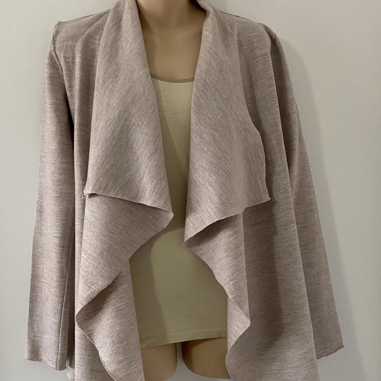 Saba oatmeal marle knit cardigan size small... - Depop