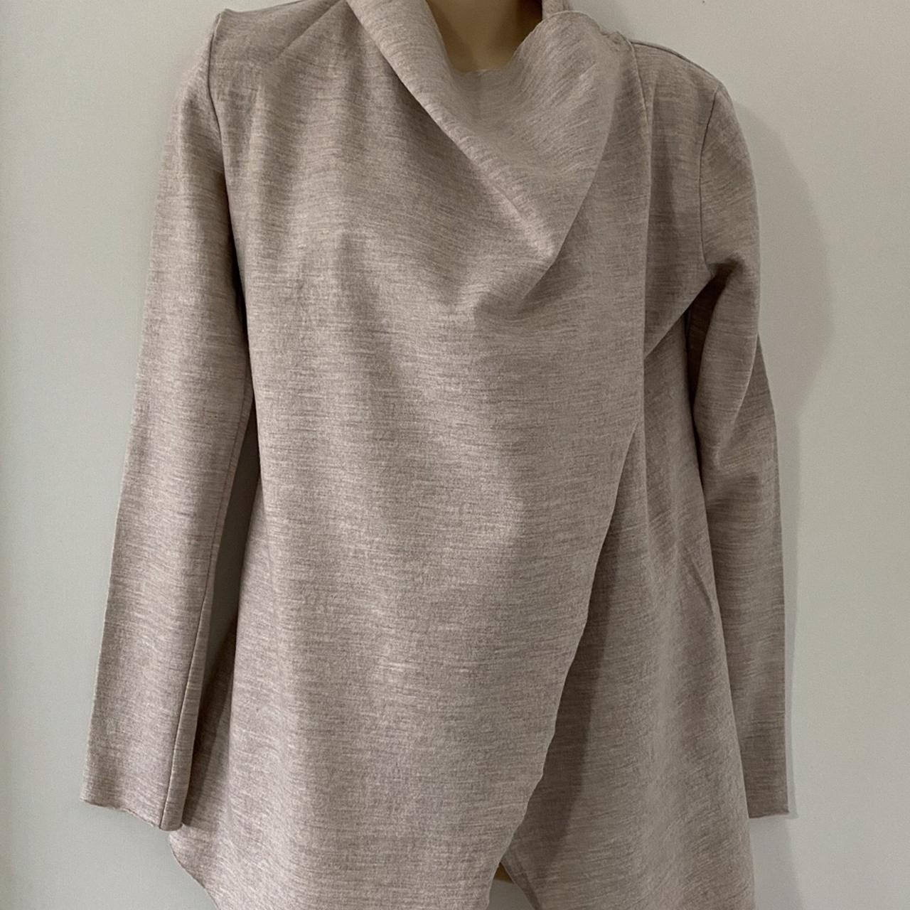 Saba oatmeal marle knit cardigan size small... - Depop