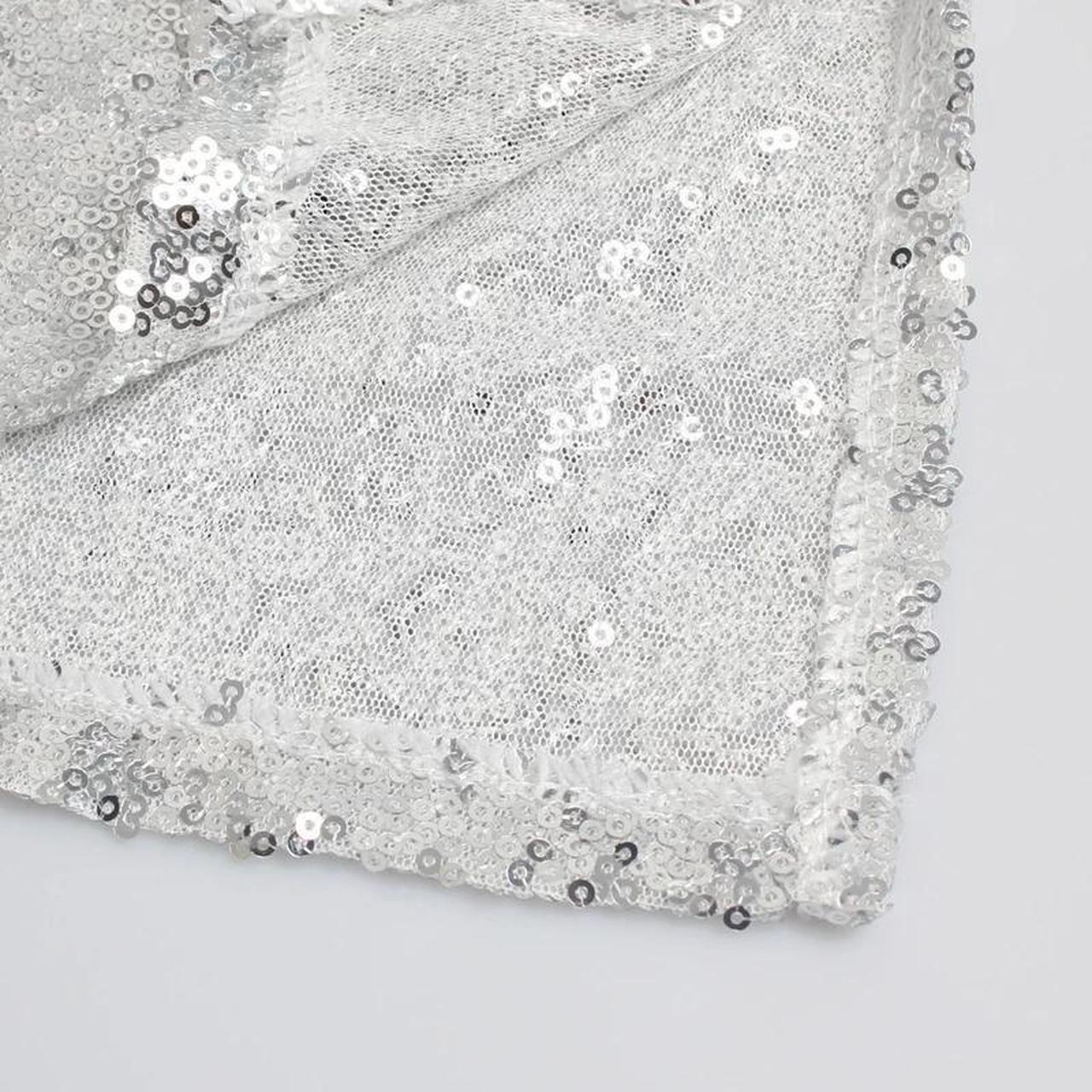 Womens Open Back Sequin Mini Dress Sexy Silver Depop