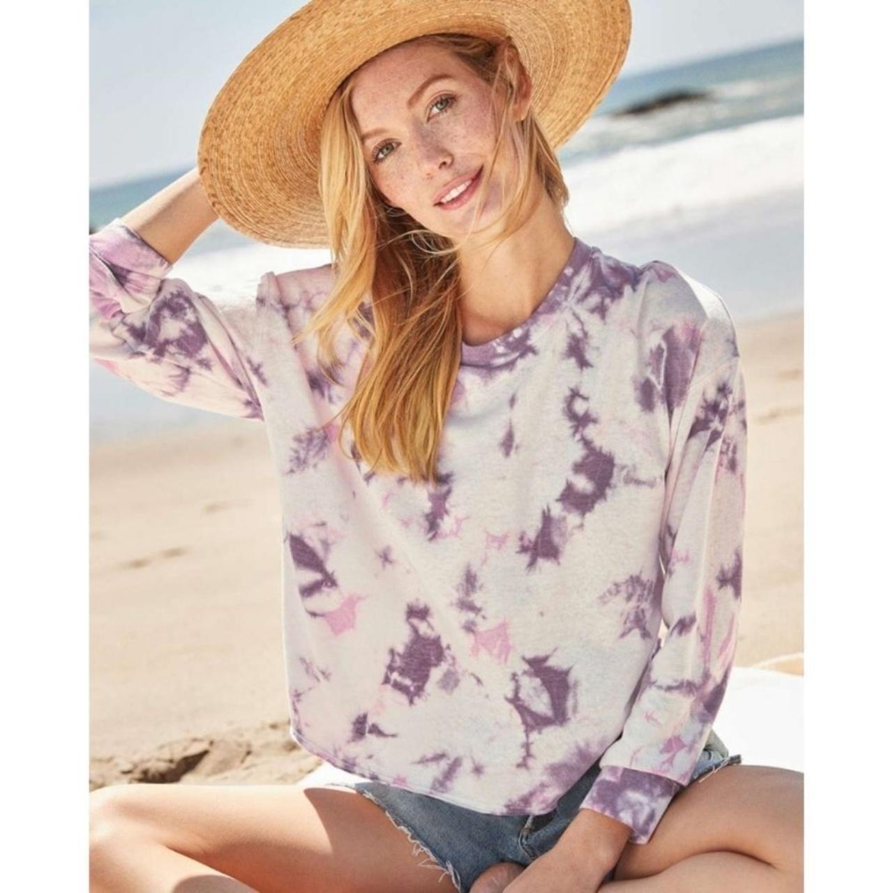 New Splendid Tie Dye Brushed Jersey Pullover... - Depop