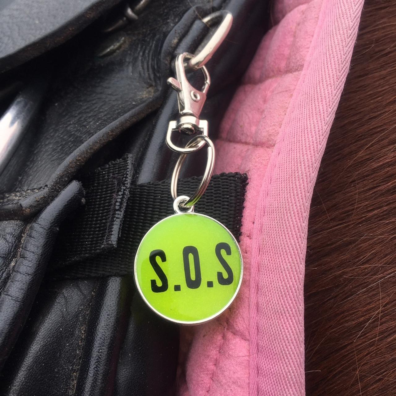 SOS bridle or saddle tag with contact info on the... | Depop