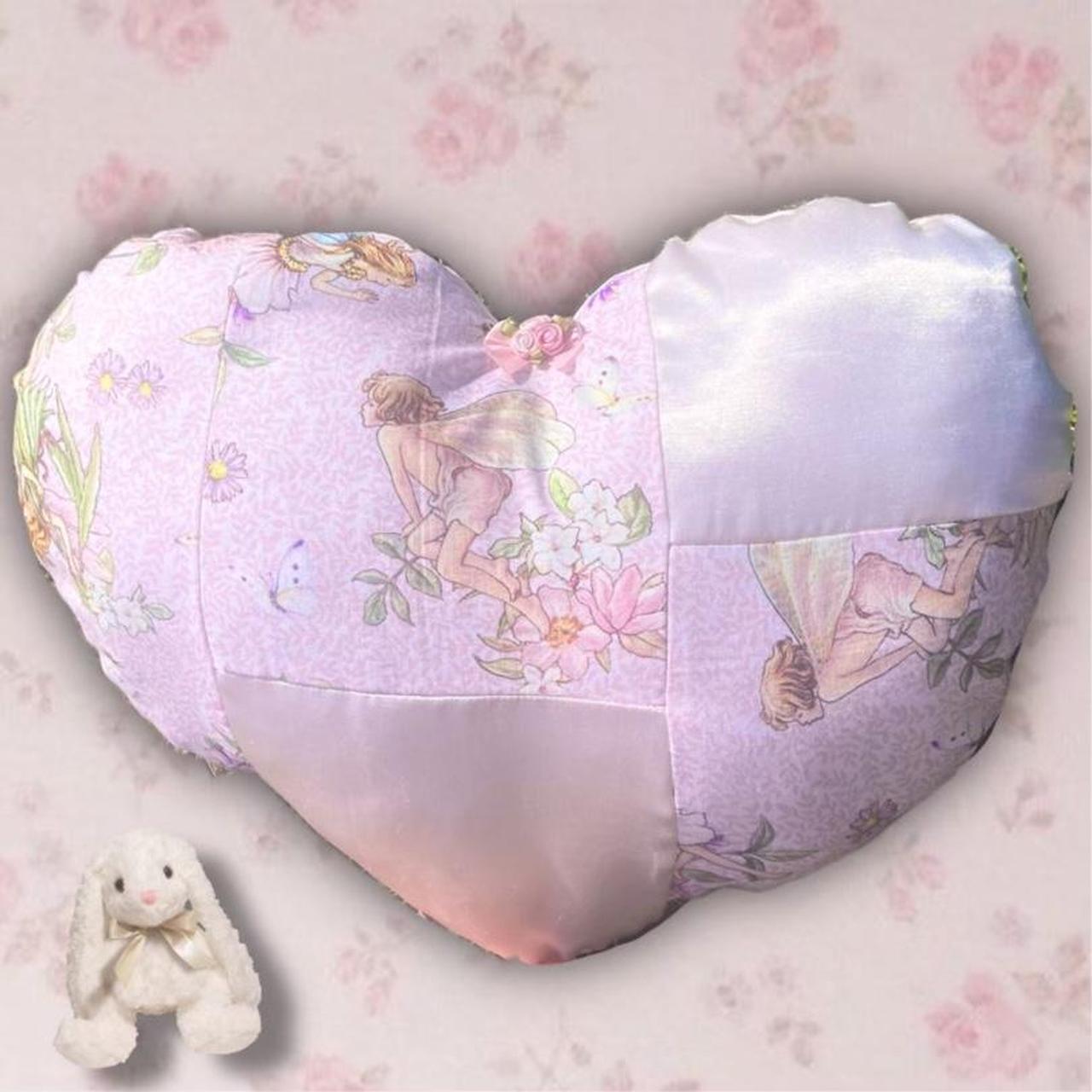FAIRY CORE HEART PILLOW 🌸🎀 Made by me!! Has a cute... - Depop