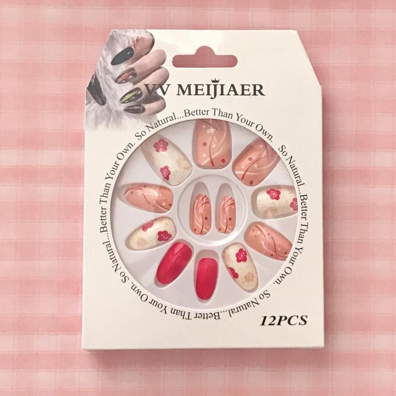 Press on nails in Pink Comes with 12 nails. It says... - Depop
