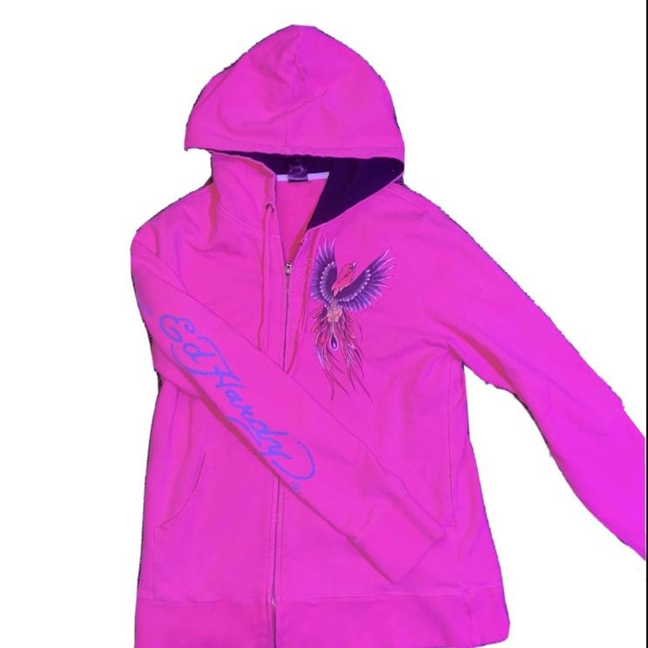 Ed Hardy Women's Pink Jacket | Depop