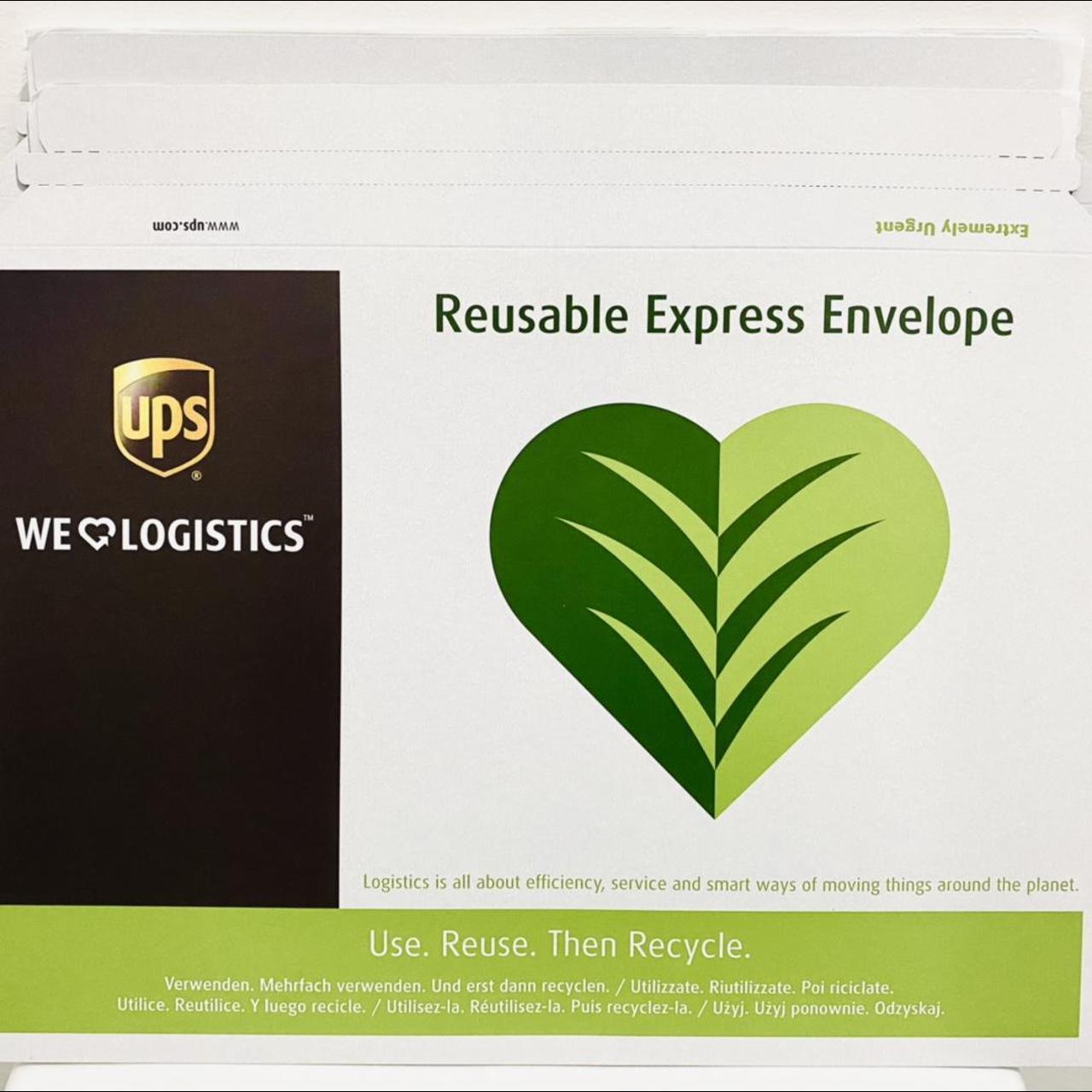 UPS Mail Cardboard Reusable Express Self Sealing... - Depop