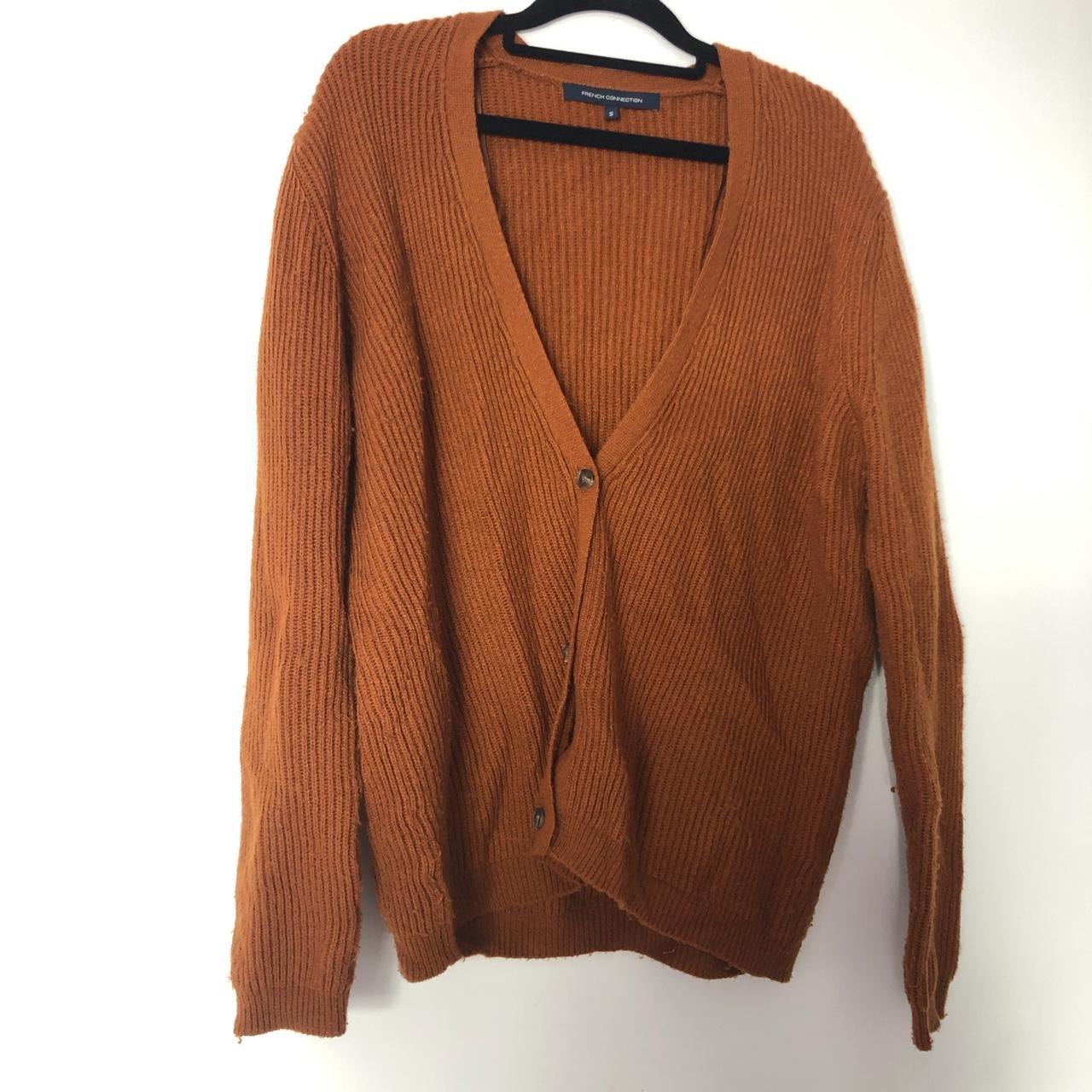 French connection size S brown cardigan. A bit... - Depop