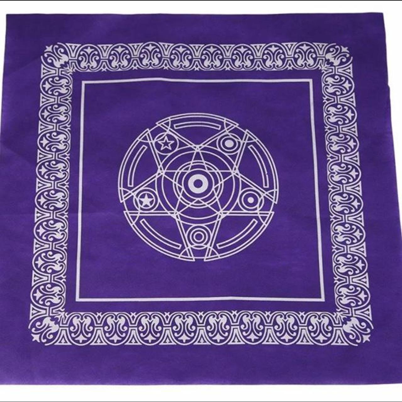 Purple pentagram tarot cloth / altar cloth Non... - Depop