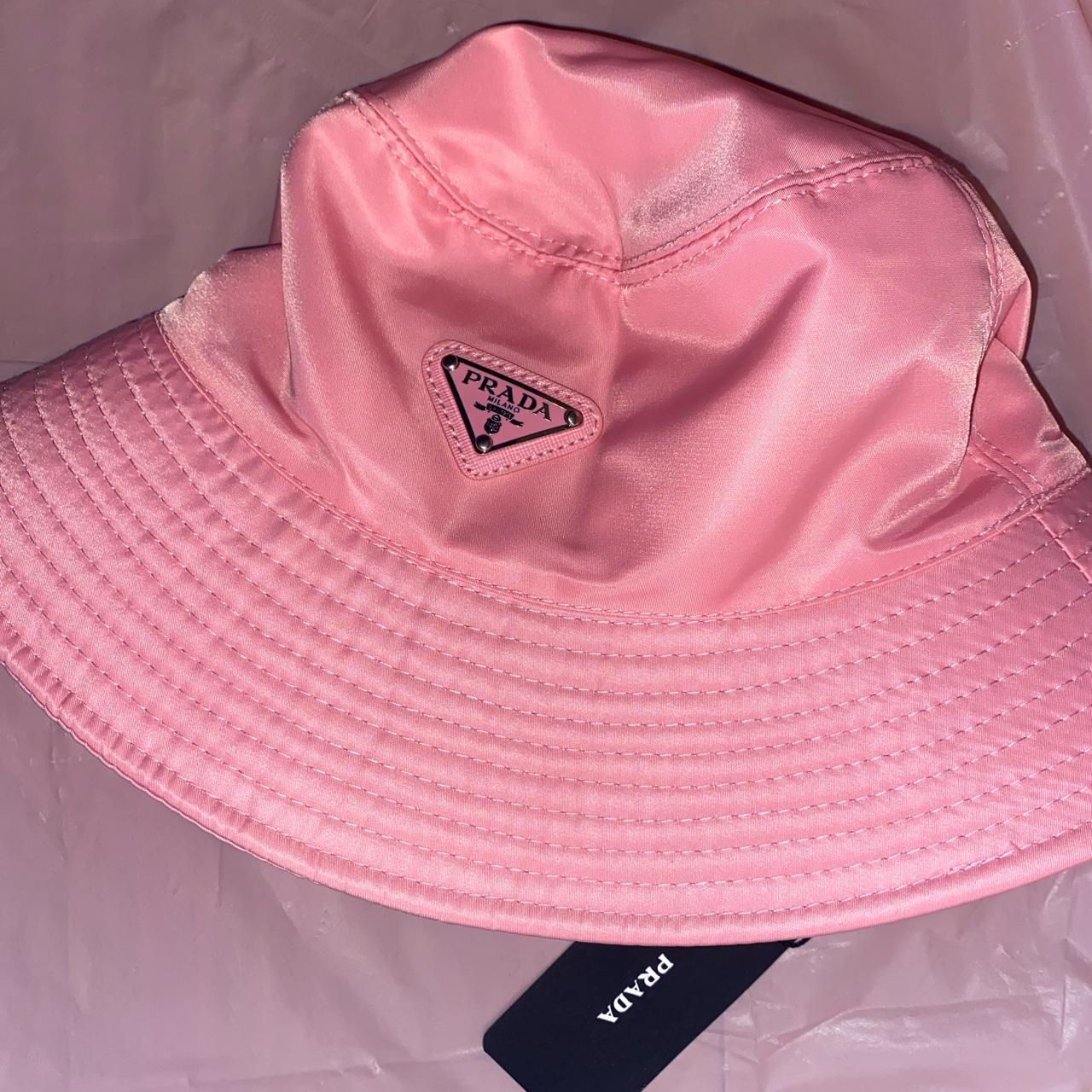Pink Prada Bucket Hat, New and Worn. Tag no longer... - Depop