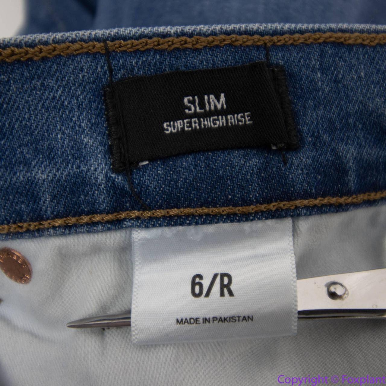 Express slim super high rise jeans with raw hem,... - Depop