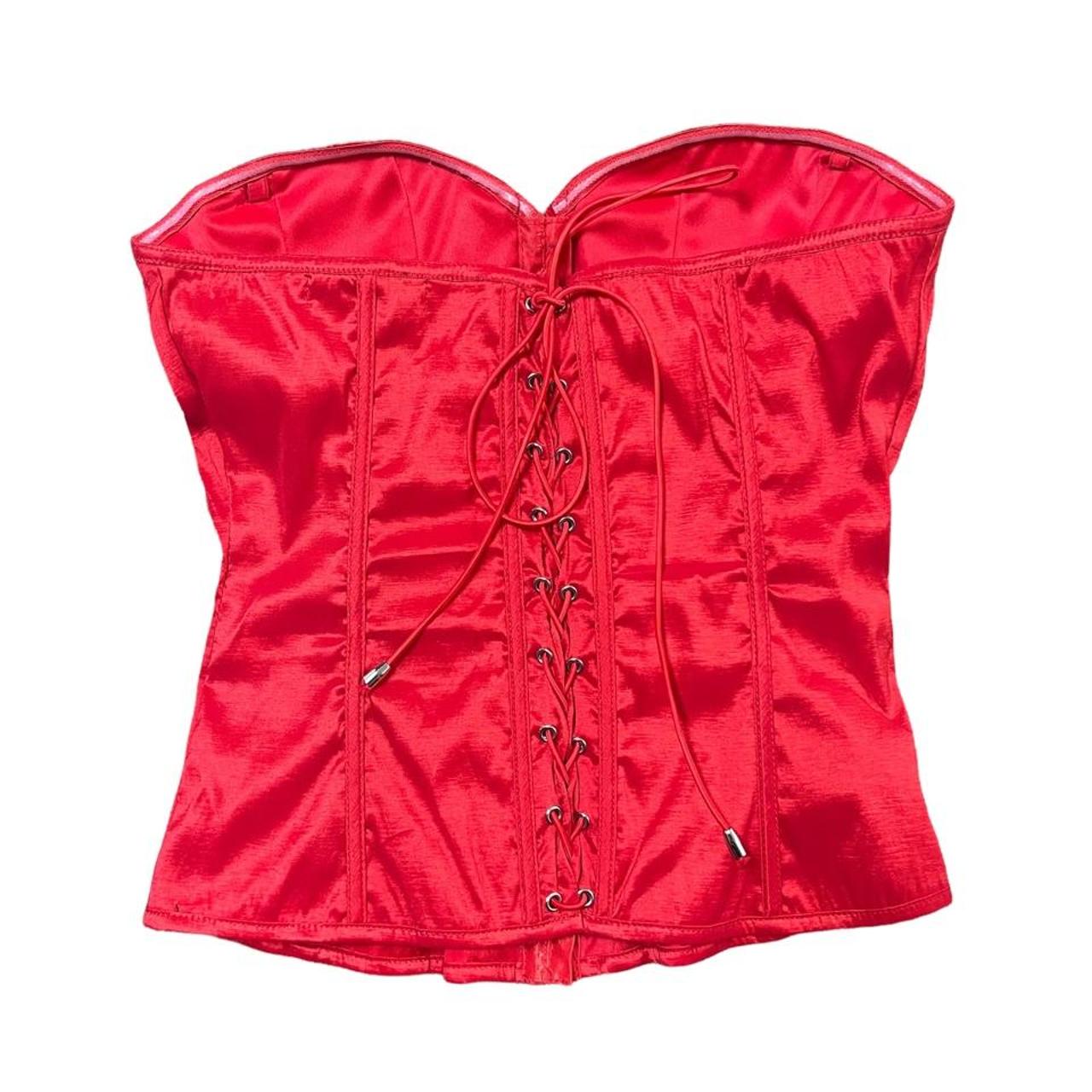032c Women's Red Corset | Depop