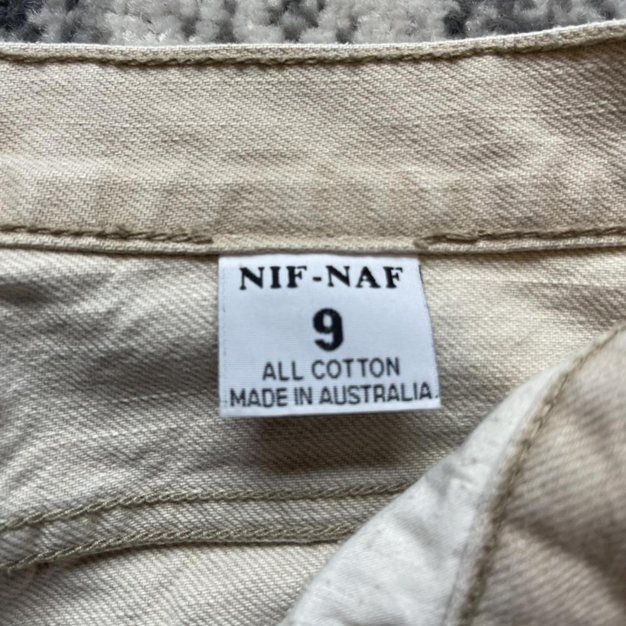 Nif Naf beige mid rise denim jeans Labeled size 9... - Depop