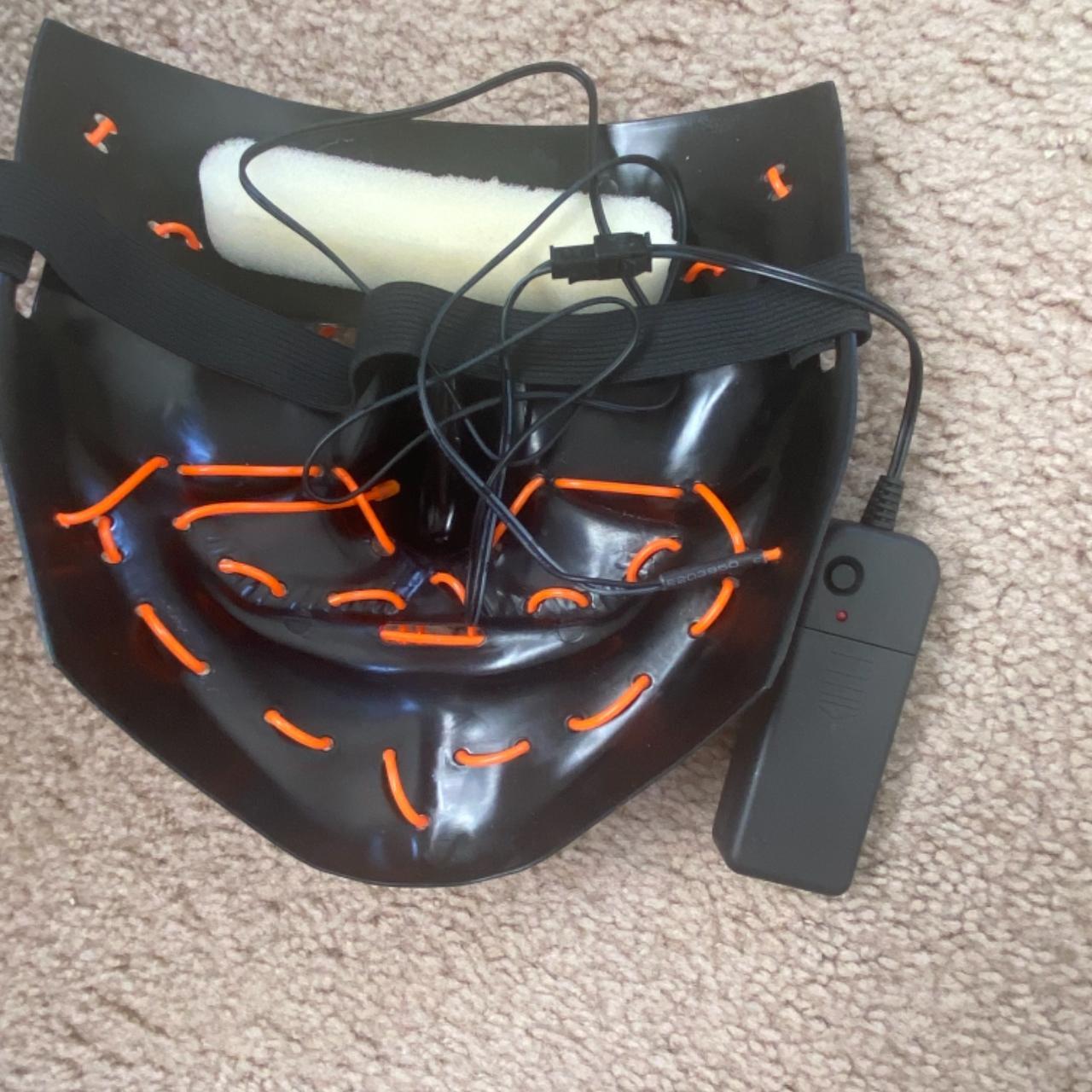 The Purge Halloween led mask. Only worn once you can... - Depop