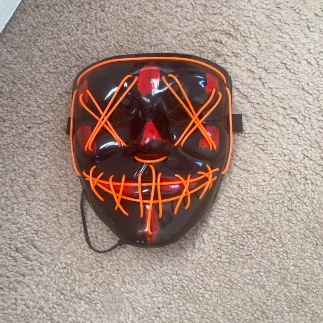 The Purge Halloween led mask. Only worn once you can... - Depop