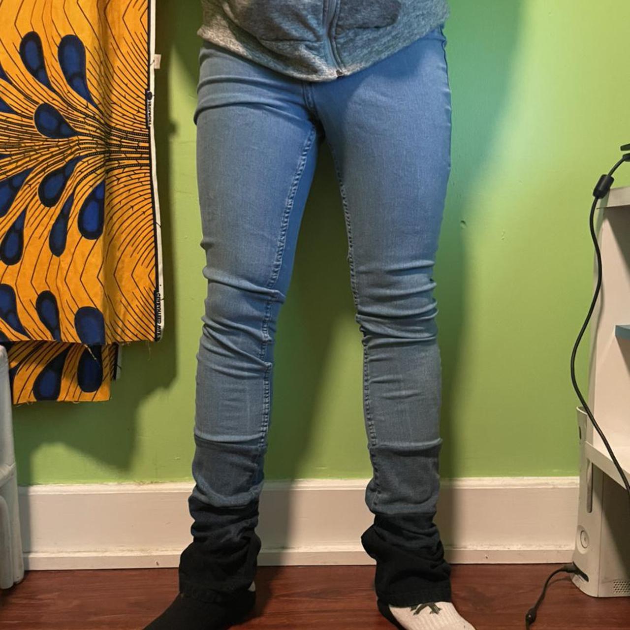 Customized stacked jeans... - Depop