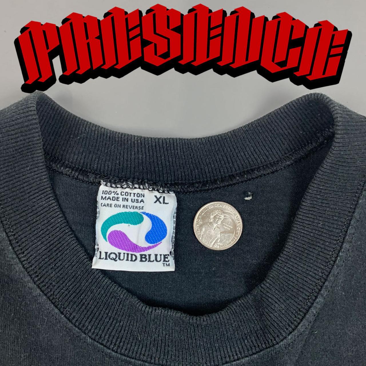 RARE AOP 1997 liquid blue vintage alien tee shirt🪖... - Depop