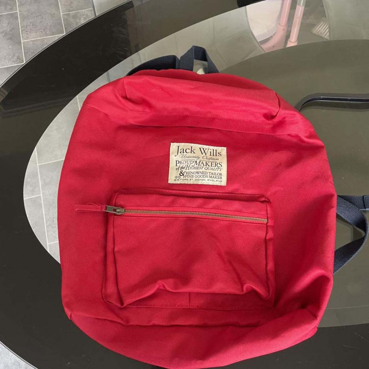 RED AND NAVY JACK WILLS BACKPACK ~ Brand: Jack... - Depop