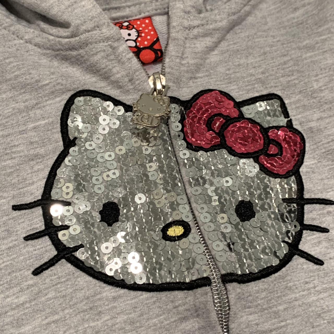 Hello Kitty Grey Short Sleeve Hoodie, size kids 4t,... - Depop