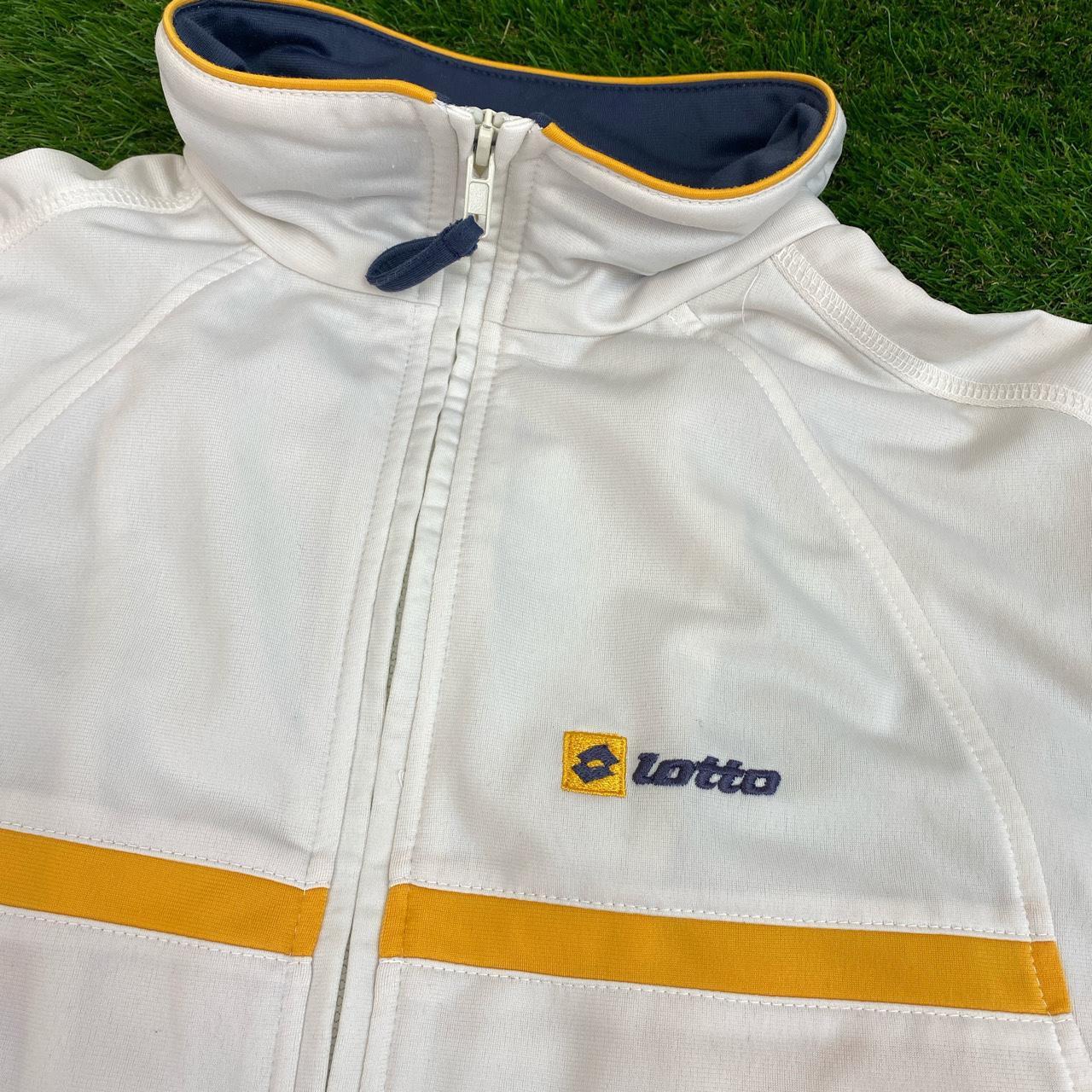 Vintage white unisex lotto track jacket Great... - Depop