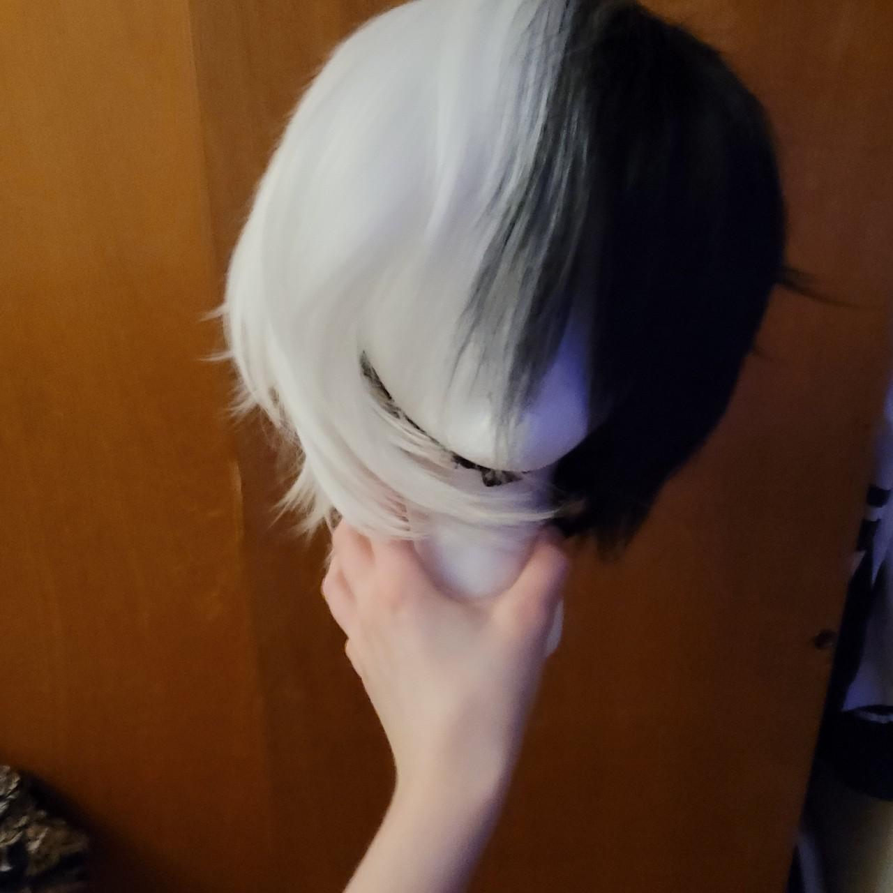 Monokuma cosplay wig Worn twice, lightly styled... - Depop