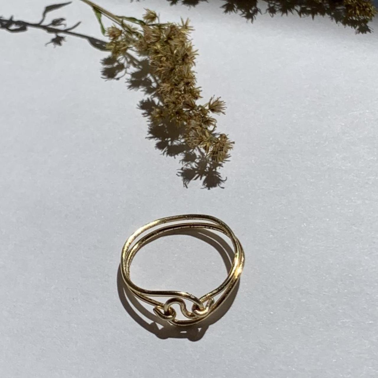 Hand crafted yin yang ring. Copper wire with a... - Depop