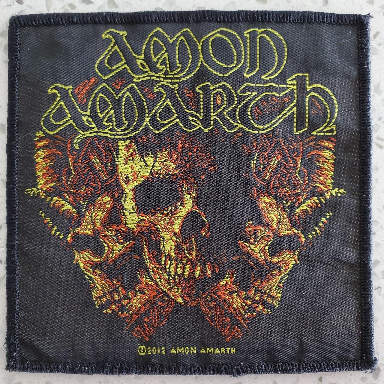 Amon Amarth woven patch Sew-on only. Dimensions:... | Depop