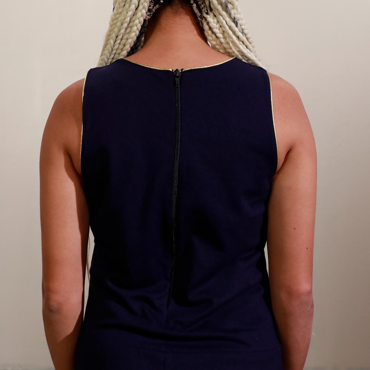 Vintage Dotti Sailor Gold Trim Jumpsuit Shorts. 50%... - Depop