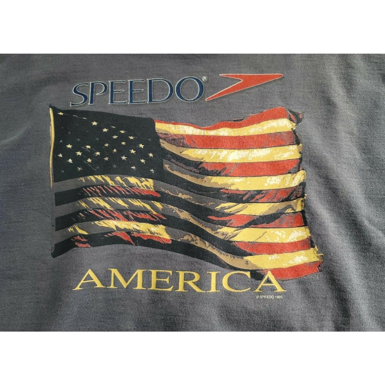 VTG 1995 Men's Speedo America Flag Pullover... - Depop