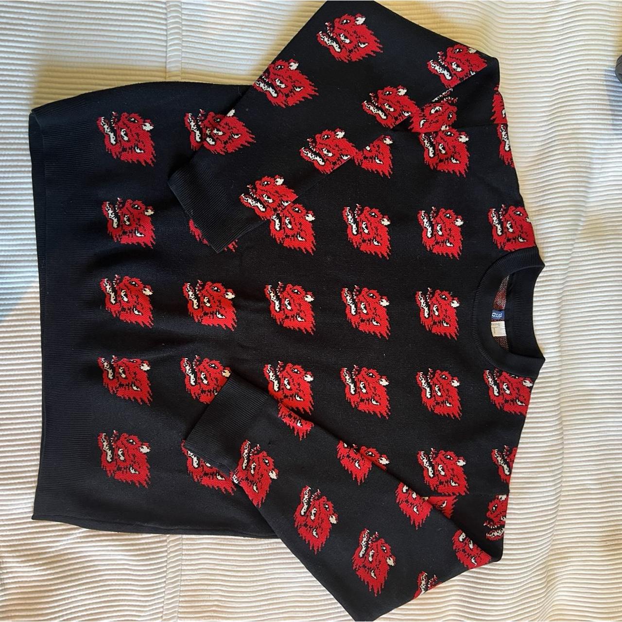 HELL BOY DEVIL KNITTED SWEATER ! 👹 ^_−☆ M/L Devided - Depop