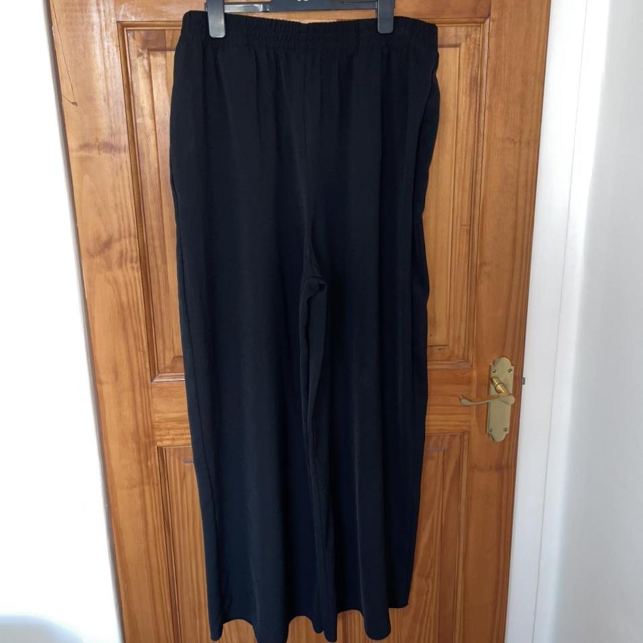 New look black wide leg trousers, in perfect... - Depop