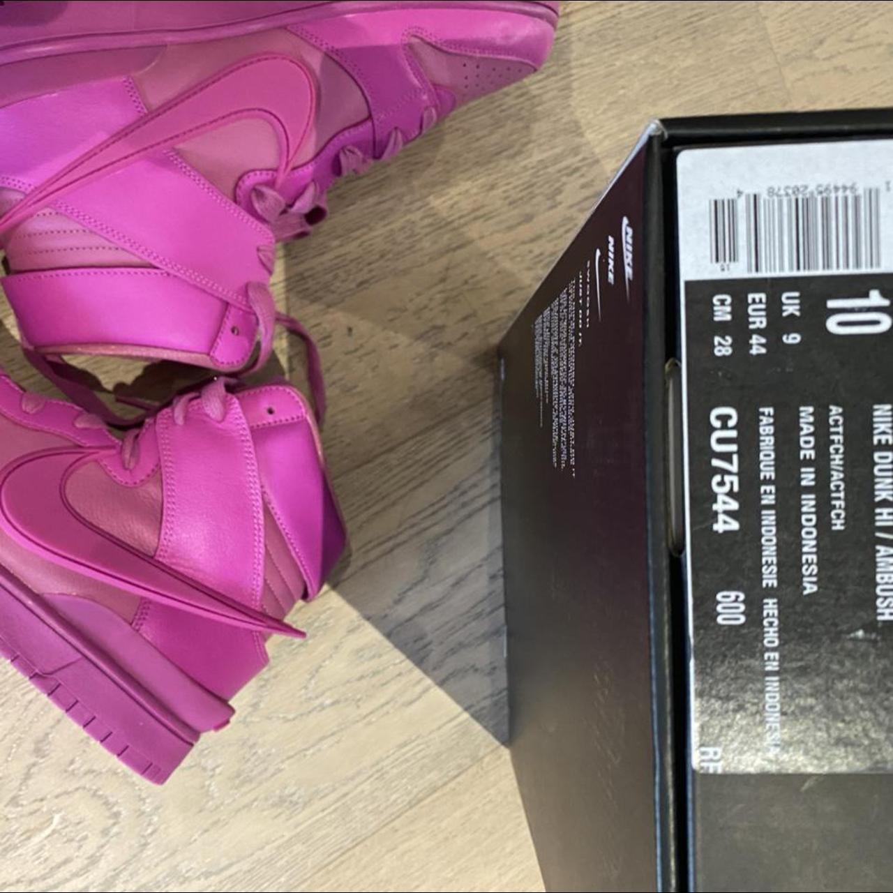 NIKE X AMBUSH PINK HI TOPS UK 9 BRAND NEW WITH... - Depop