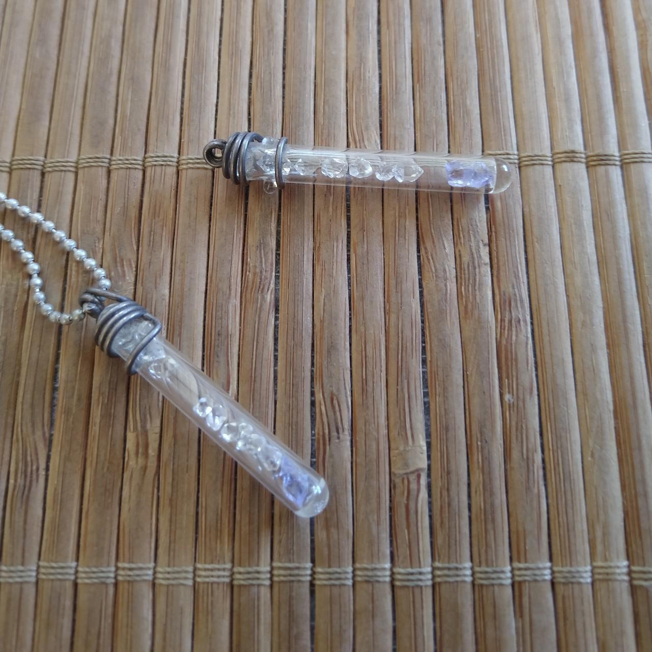 Fairy, pixie, witchy glass crystal filled two pack... - Depop
