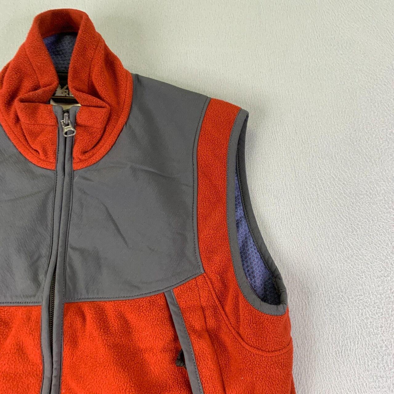 REI Vest Women Small Orange Gray Full Zip Fleece... - Depop