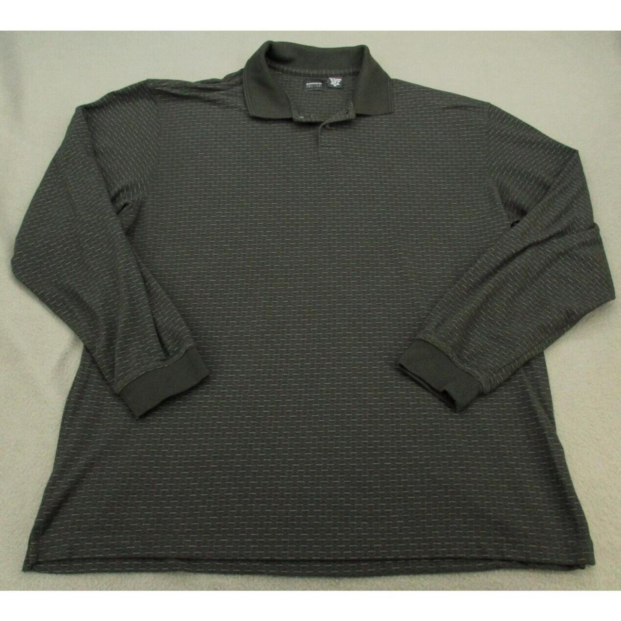 Arrow Polo Shirt Adult Extra Large Black Cotton Long... - Depop