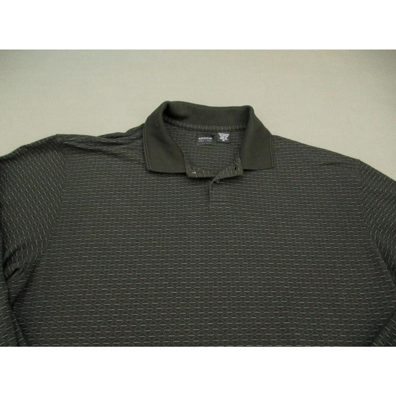 Arrow Polo Shirt Adult Extra Large Black Cotton Long... - Depop