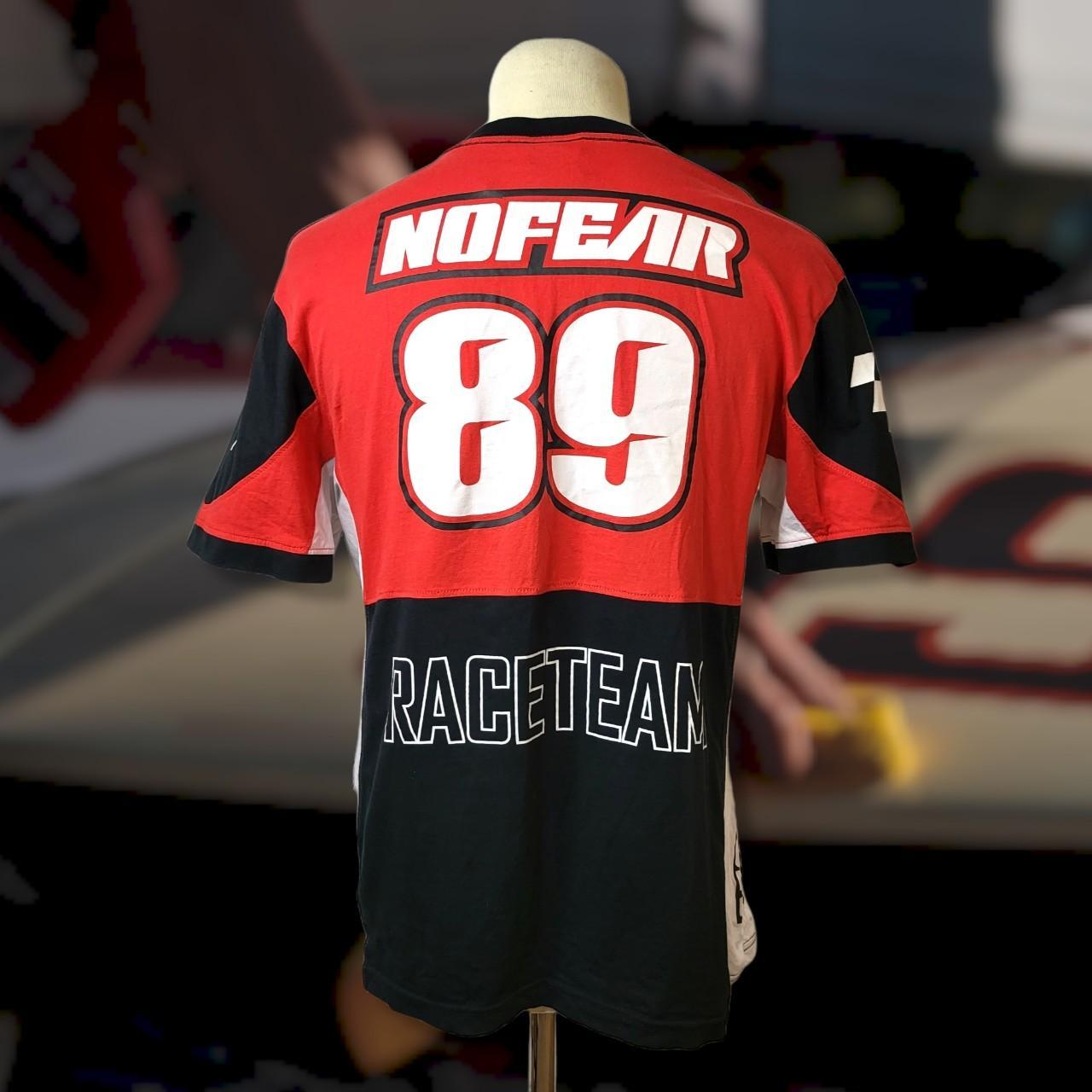 No Fear Men's Red and Black T-shirt | Depop