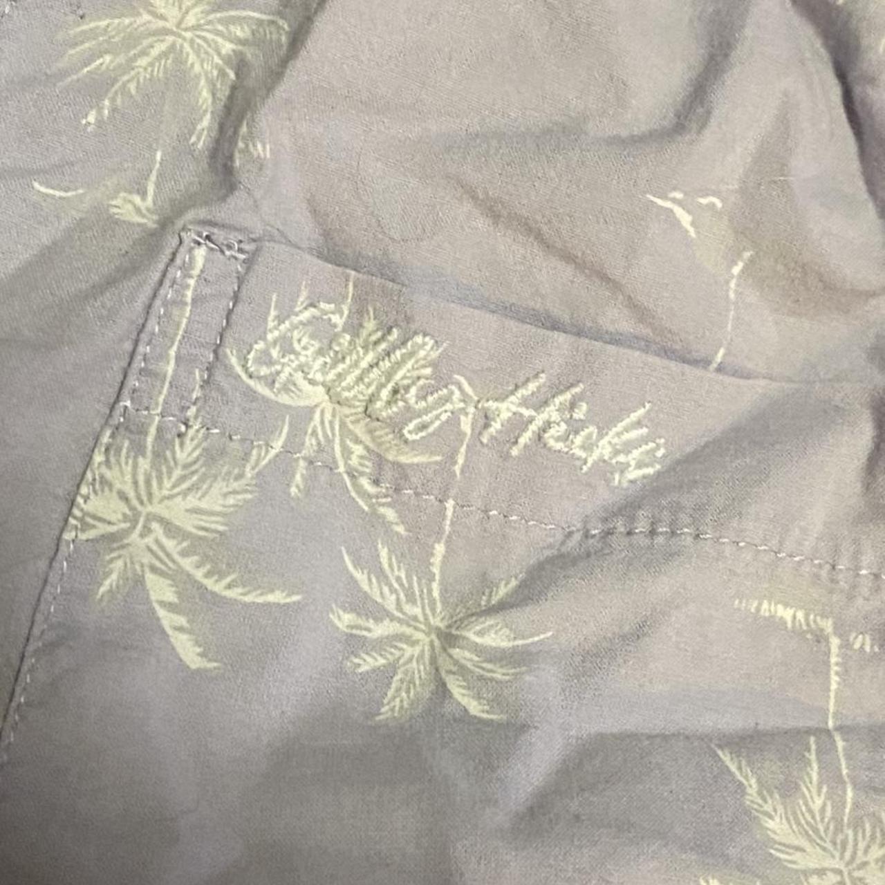 Gilly Hicks purple palm tree sleep button top, has... - Depop