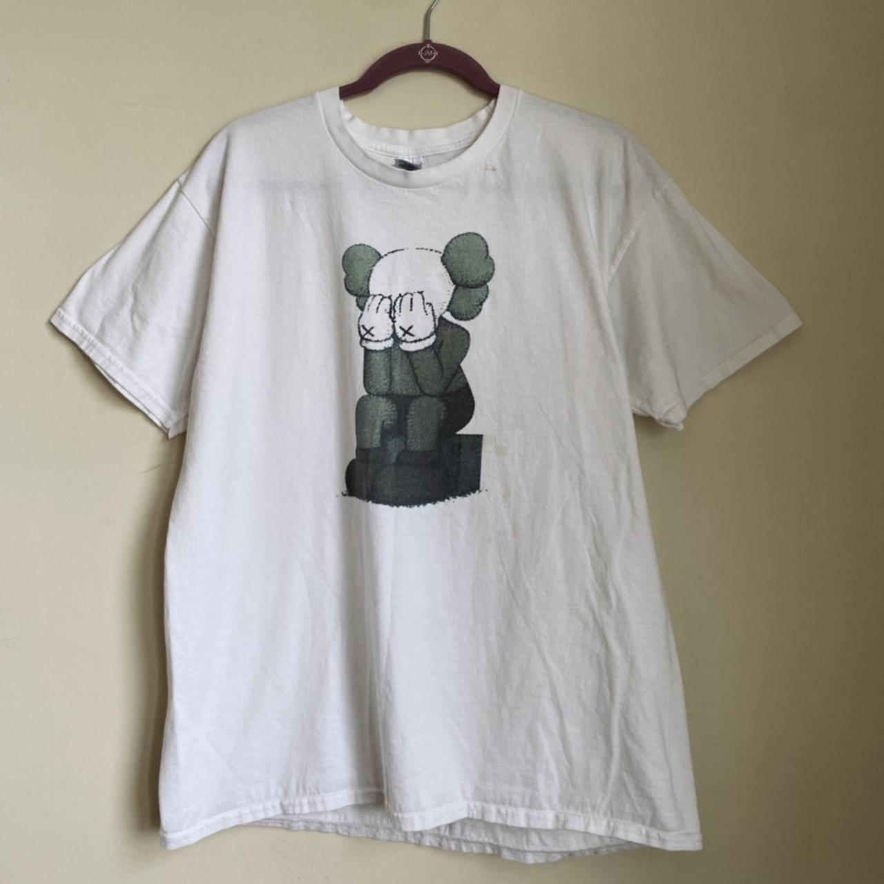 Vintage kaws boot tee Size: fits M/L Measurements:... - Depop