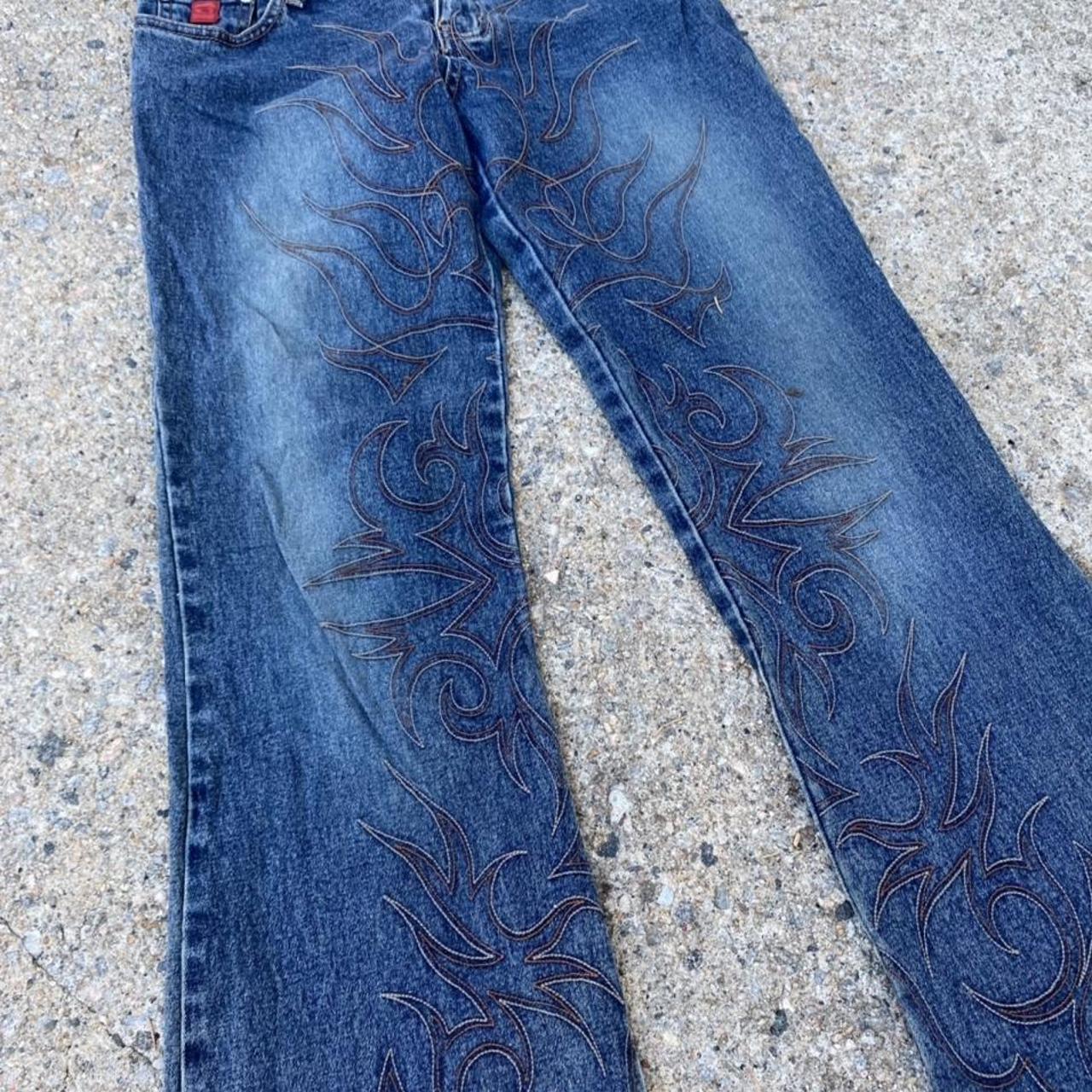 Vintage Bongo let me b flare jeans Y2K Size:3 fits... - Depop