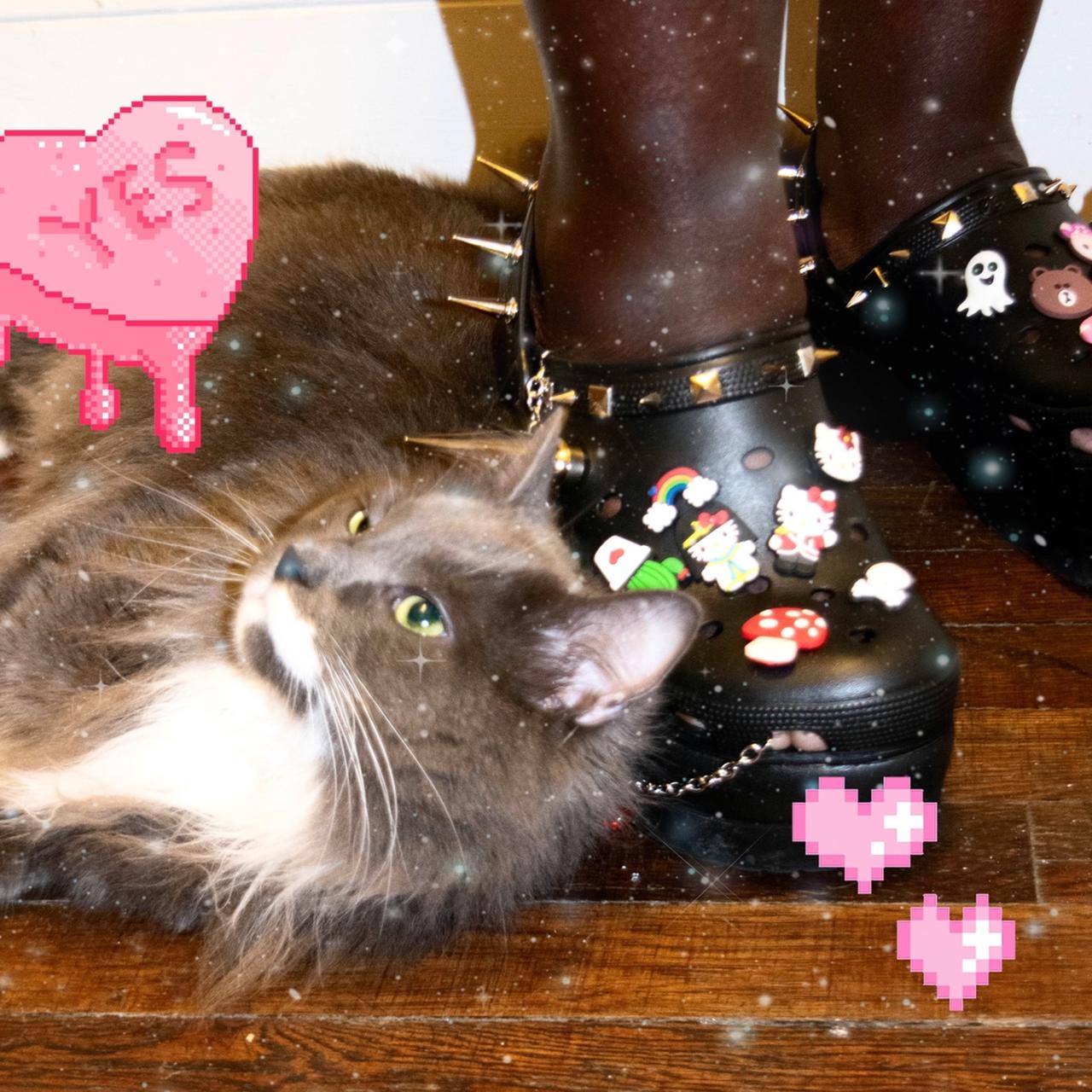 ☠️🖤 Black Platform Goth Crocs🖤☠️ Do you love Crocs?... - Depop