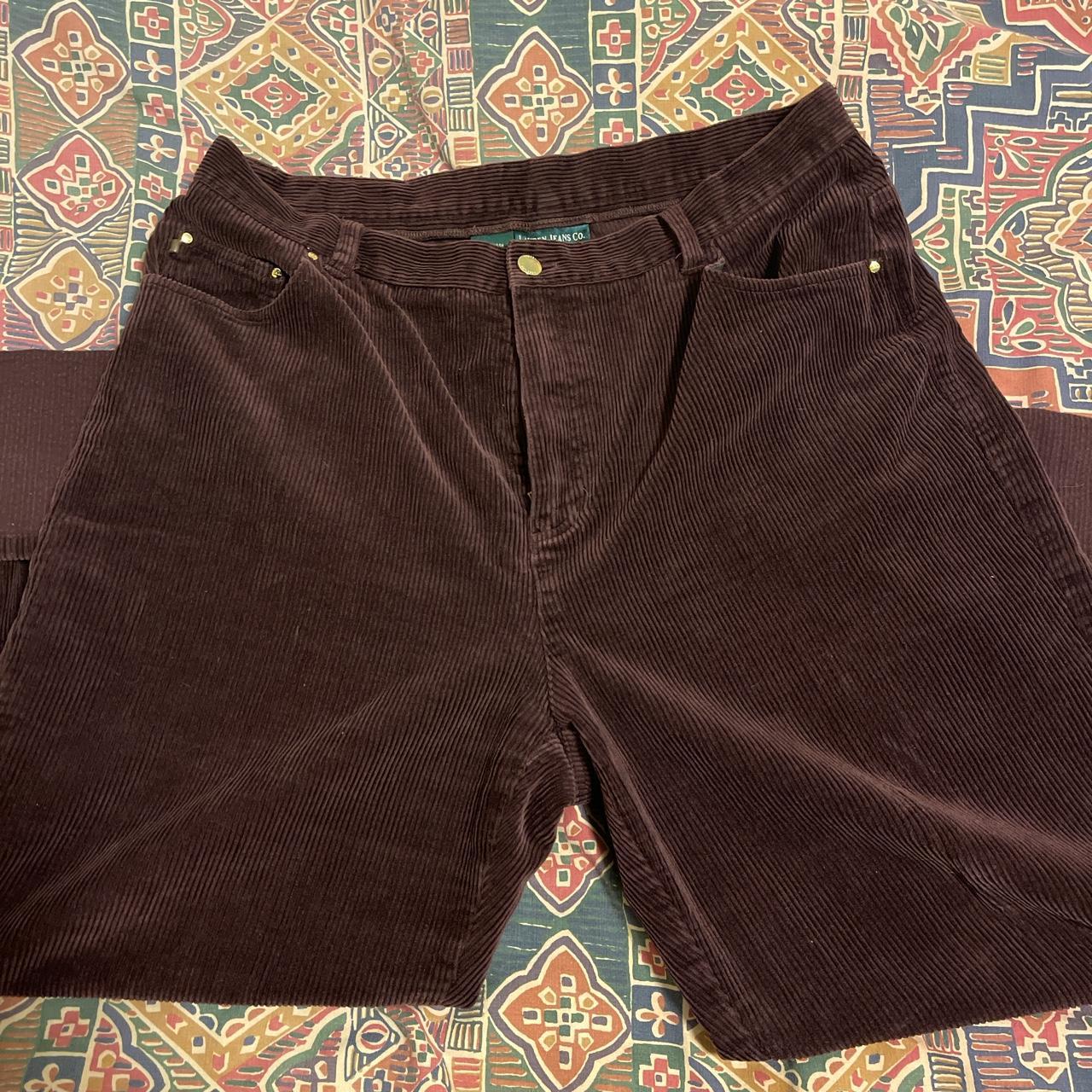 Vintage Ralph Lauren eggplant brown corduroy jean.... - Depop