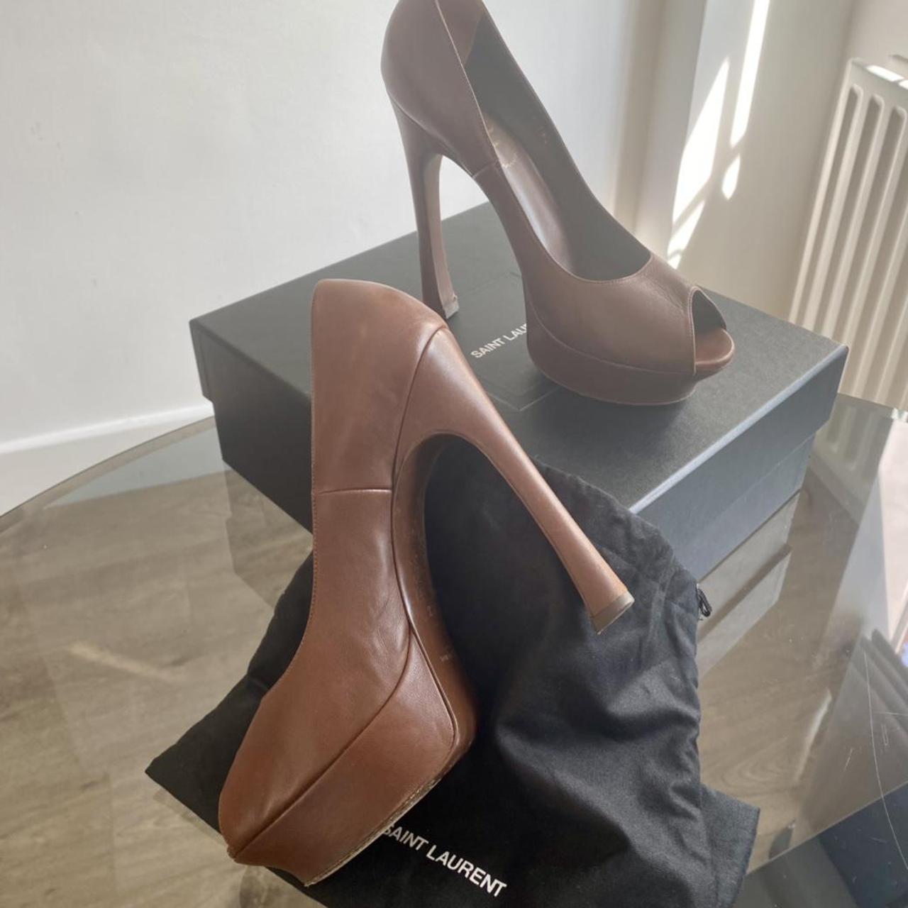 Worn (vintage)YSL platform heels in a shade of... - Depop