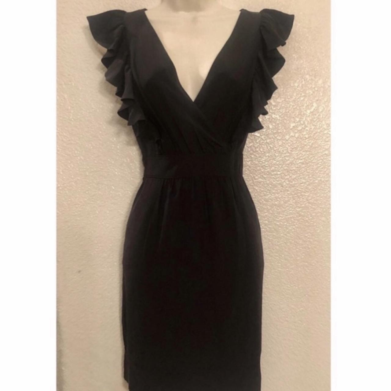 NWT sexy plunging neck Bebe dress. Side pockets. Sz... - Depop