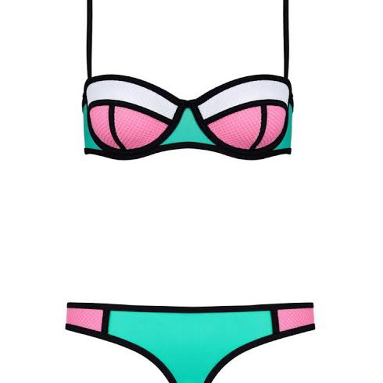 PRICE DROP! OG Triangl neon bikini !!! Worn 3 times... - Depop