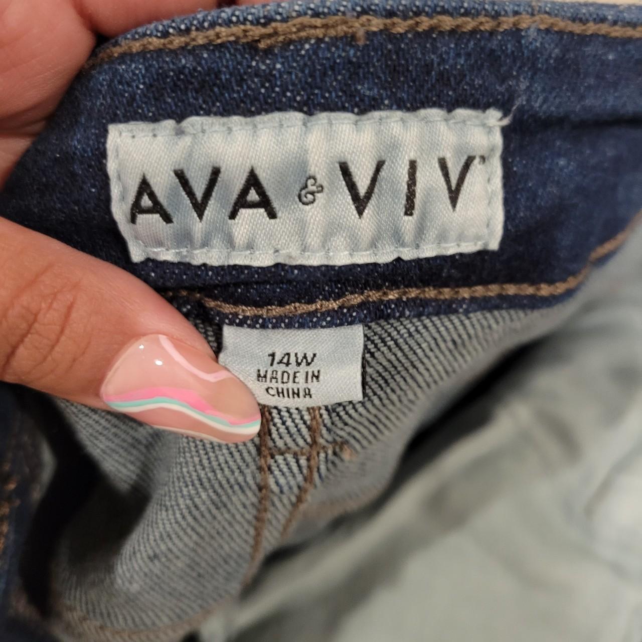 AVA & VIV High Waisted Cuffed Jean Shorts Size... - Depop