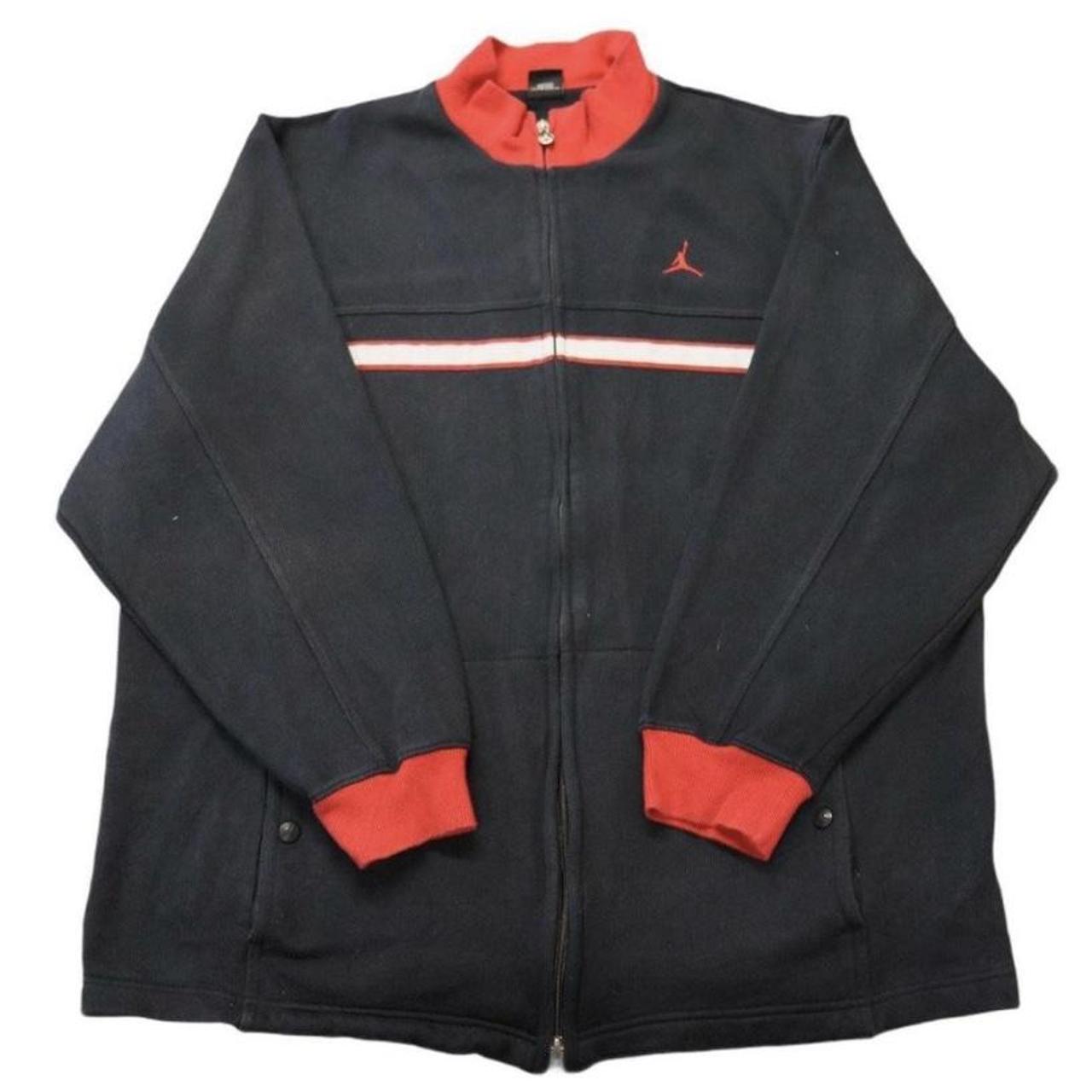 Jordan Men's Black and Red Jumper | Depop